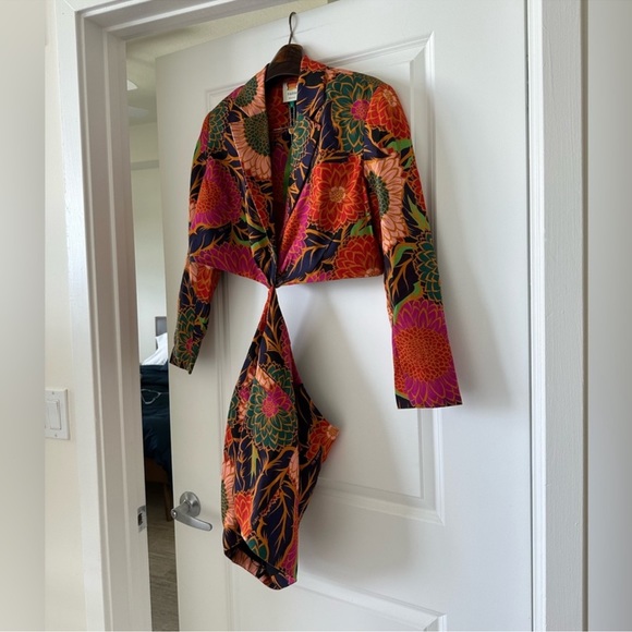 FARM Rio | Jackets & Coats | Farm Rio Black Vintage Garden Cut Out ...